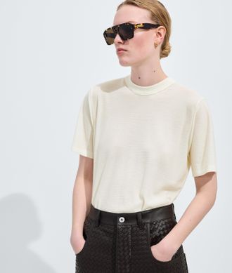 Bottega Veneta T-shirt en cachemire - Blanc - Femme - XS