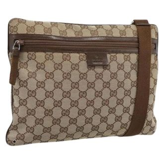 Gucci Sac bandouli&egrave;re vintage GG Canvas Pre-owned - Femme - Pre-owned - Beige - Taille: ONE Size