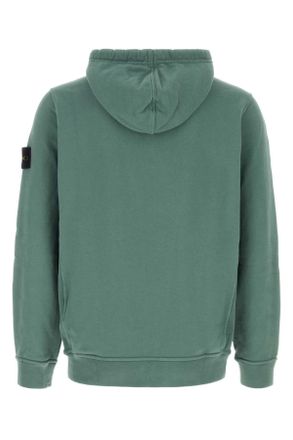 Stone Island Oceangreen Exterior: Cotton Felpe Sweater