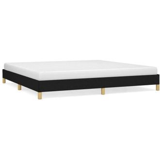 vidaXL Cadre de lit sans matelas noir 200x200 cm tissu vidaXL