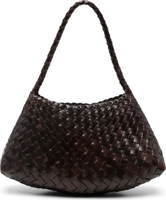 Dragon Diffusion Femme, Sacs, Brun, Taille: ONE Size Sac bandouli&egrave;re en cuir tiss&eacute;