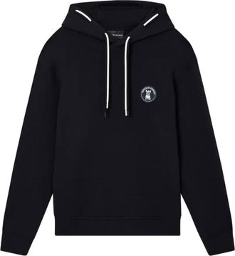 Emporio Armani Homme, Sweatshirts et sweats &agrave; capuche, Bleu, Taille: L Sweat &agrave; capuche en m&eacute;lange de coton