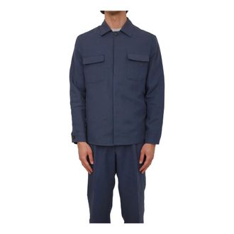 Eleventy Over Shirt Jacket - - Jackets - Herren - Blau - M