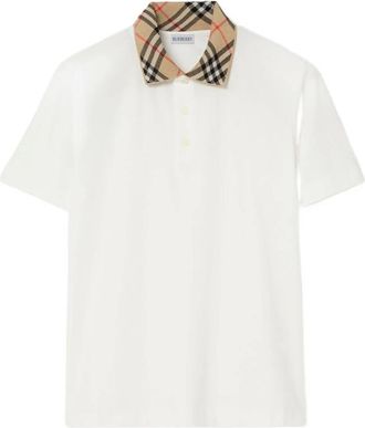Burberry Check Collar Polo Shirt