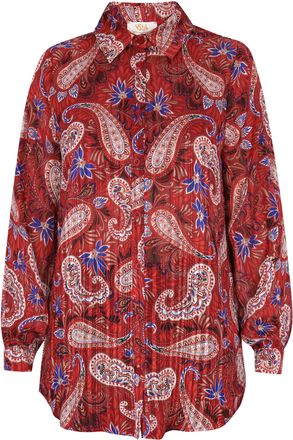 Usha Bluse Damen Rot Mehrfarbig