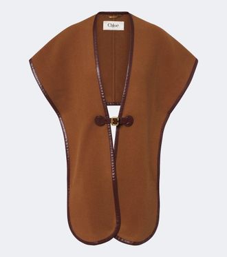 Chlo&eacute; Chlo&eacute; Schal aus einem Wollgemisch mit Leder
