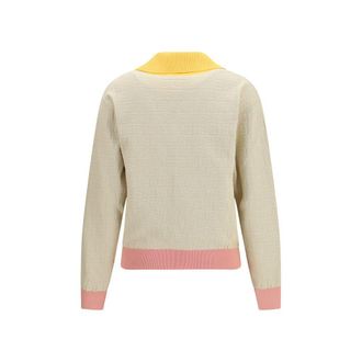 Fendi Womens Beige Cotton Sweatshirt Clothing