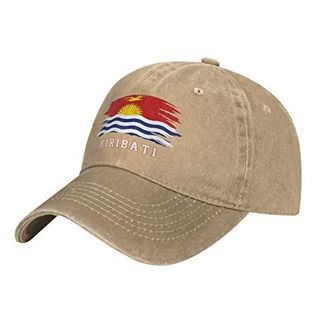 Generic Casquette Trucker Denim du Pays du Drapeau De Kiribati Classique Baseball Casquette L&eacute;ger Chapeau pour Femmes Randonn&eacute;e Voyage
