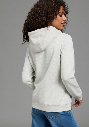 DELMAO Kapuzensweatshirt Weiche Baumwollmischung mit Print, Kordel und maritimen Details