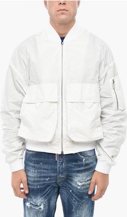 Dsquared2 Nylon Bomber Jacket with Utility Pockets size 48