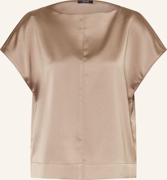 OPUS Blusenshirt Festiva Aus Satin beige