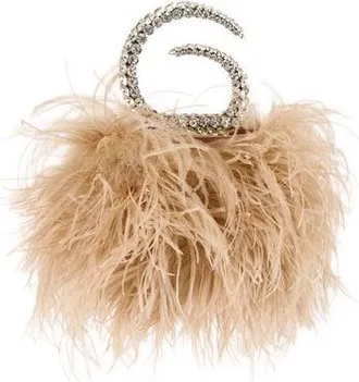 L'Alingi Sac &agrave; main Karma &agrave; plumes