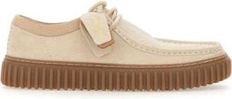 Clarks Homme, Chaussures, Beige, Taille: 43 1/2 EU Chaussures &agrave; lacets en daim