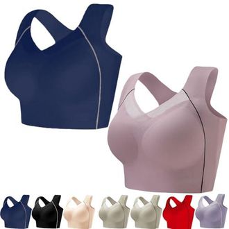 Generic Soutien-gorge correcteur de levage et de mise en forme, soutien-gorge push-up pour femme, soutien-gorge de fitness sans armatures pour femme &acirc;g&eacute;e, 2 p