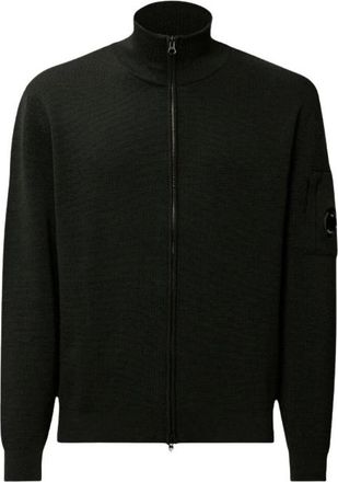 C.P. Company C.p. Company, Homme, Pulls, Noir, Taille: 2XL Re-Wool Full Zip Lens Cardigan