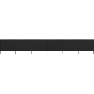 vidaXL Paravent 6 panneaux Tissu 800 x 80 cm Noir - Vidaxl