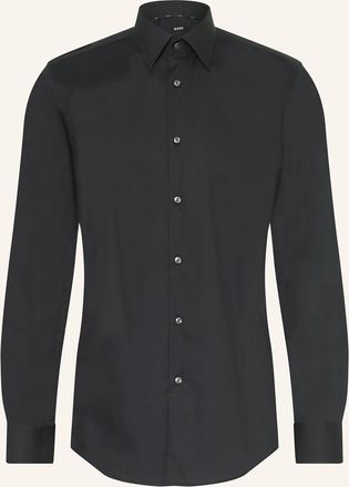 HUGO BOSS Hemd Hank Slim Fit schwarz