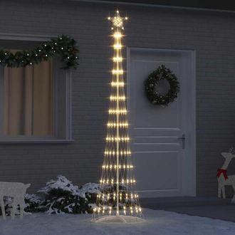 Festnight Led Weihnachtsbaum Outdoor 250 cm 290 LEDs, Weihnachtsbaum Aussen Metall, Beleuchteter Tannenbaum Au&szlig;en Weihnachtsbaum Beleuchtung Kegelform Weihnacht