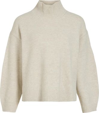 Vila Visia L/S High Neck Knit Pullover-Noos