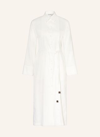 Max Mara Hemdblusenkleid Nordica Mit Leinen weiss