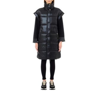 Liu Jo Femme, Manteaux, Noir, Taille: 40 FR Veste Matelassée Rembourrée