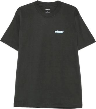 Obey Homme, Tops, Noir, Taille: S Lips Tee