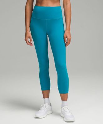 lululemon Pantacourt Wunder Train taille haute pour Femmes - 58 cm - Bleu - Taille 10