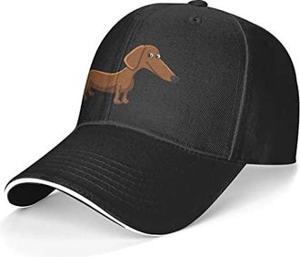 Hdadwy Casquette de Baseball Teckel Coquine Casquette Sandwich Chapeau de Papa Chapeau de Cowboy Chapeau de Camionneur en Denim Vintage Casquette de Sport po