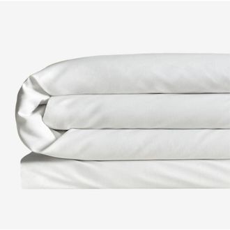Sklum Sklum - Housse de couette en satin 300 fils Sampras Blanc