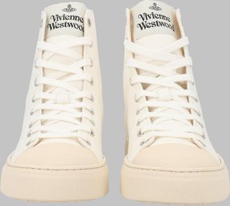 Vivienne Westwood High-Top Cotton Plimsoll Sneaker - White