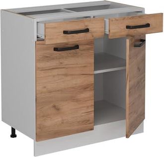 Vicco Meuble Cuisine R-Line, Ch&ecirc;ne de Force dor&eacute;, 80cm sans PT