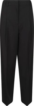 Patrizia Pepe Femme, Pantalons, Noir, Taille: 42 FR Pantalon Large Pliss&eacute;