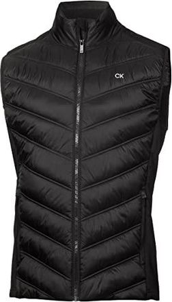 Calvin Klein Hommes Frontera Full Zip Hybrid Golf Gilet - Noir - XXL