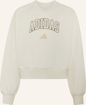 adidas Sweatshirt Seasonals Collegiate Typography V-Neck weiss