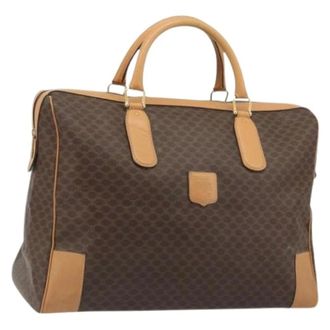 Celine Pre-owned Vintage Macadam Boston Bag - Femme - Pre-owned - Brun - Taille: ONE Size