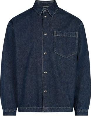 7 For All Mankind Chemise denim oversize en coton et soie