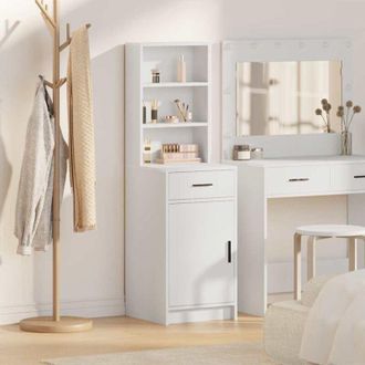 vidaXL Haut Armoire Blanc 40 x 40,5 x 135 cm Bois dingénierie vidaXL