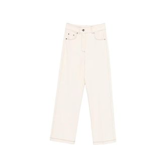 Max Mara Jersey-Hose in Denim-Optik - - Jeans - Damen - Beige - S