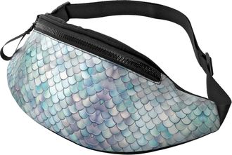 Generic Multifunktionale Brustbeutel Schuppenfische-Druck Handytasche Tasche Brustbeutel Sporttasche F&uuml;r Herren Running Spazieren 14X35Cm