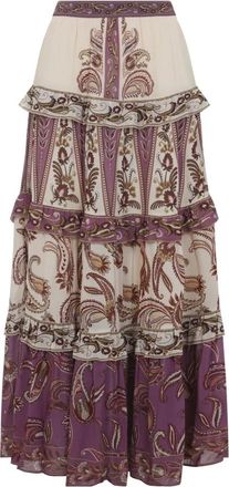 Farm Rio Farm Rio, Femme, Jupes, Multicolore, Taille: 40 FR Delicate Ainika Maxi Skirt