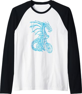 Seembo Dragon Cycling Fahrrad Lustiges Biker Tierfahrrad Raglan