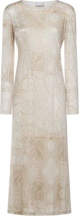 Pierre-Louis Mascia Femme, Robes, Beige, Taille: 36 FR Robe Mi-longue Febo