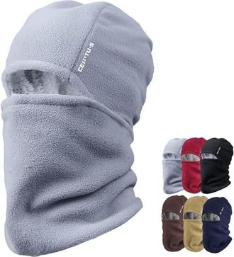 Generic Cagoule thermique chapeau dhiver pour hommes femmes masque de ski coupe-vent chaud cagoule masque facial polaire thermique doublure tour de cou chaud/