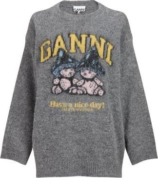 Ganni Pull oversize en laine m&eacute;lang&eacute;e