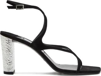 Jimmy Choo London Strukturierte Azie Sandalen 85mm - Schwarz