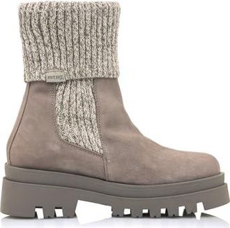 Mtng Botines planos Mujer Botines planos Kelly 52732 Mujer | De Piel, Con Interior Textil, caña Media y Punta Redonda | Botines planos Casual | Cierre Con 