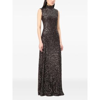 Rotate Sequins Flared Maxi Dress