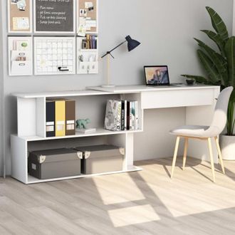 vidaXL Vidaxl - Angle Desk Table pc Studio Office en bois Diverses couleurs Couleur : blanche