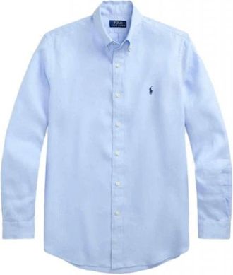 Ralph Lauren Homme, Chemises, Bleu, Taille: 2XL Chemise en lin coupe sur mesure