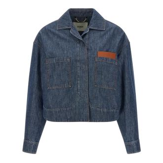 Fendi Chambray Denimjacke - - Jackets - Damen - Blau - S